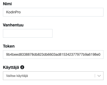 KodinPro rajapinta-asetukset – Easoft Oy
